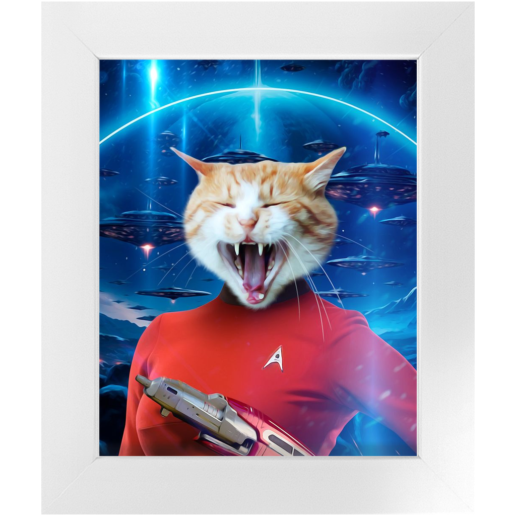 OH HOORAY IN SPACE - Star Trek Inspired Custom Pet Portrait Framed Sat ...