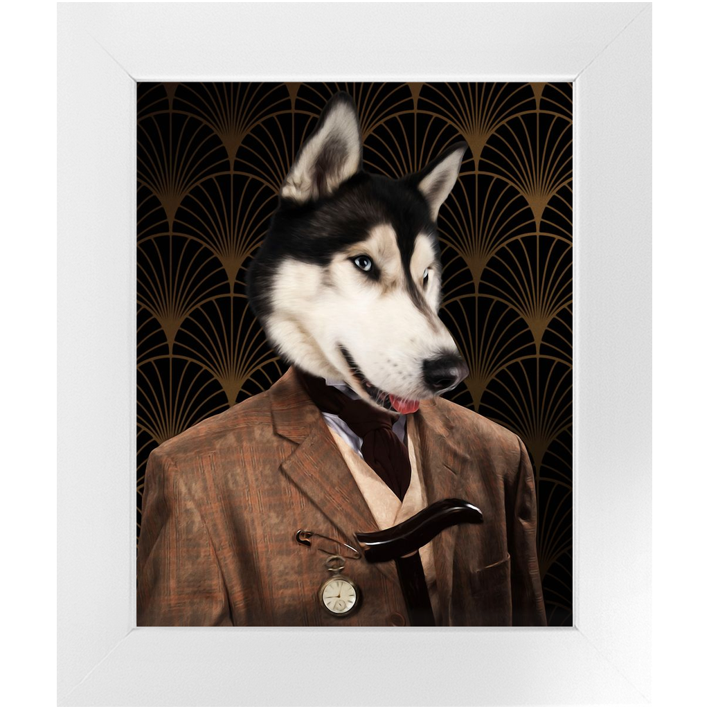 Dappers - Art Deco Inspired Custom Pet Portrait Framed Satin Paper Pri – Lord Of The Pets