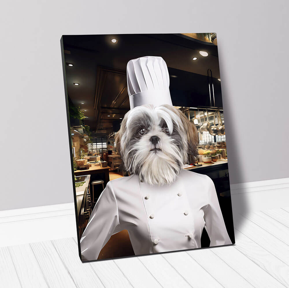 CHEF'S KISS - Chef & Cook Inspired Custom Pet Portrait Canvas – Lord Of ...