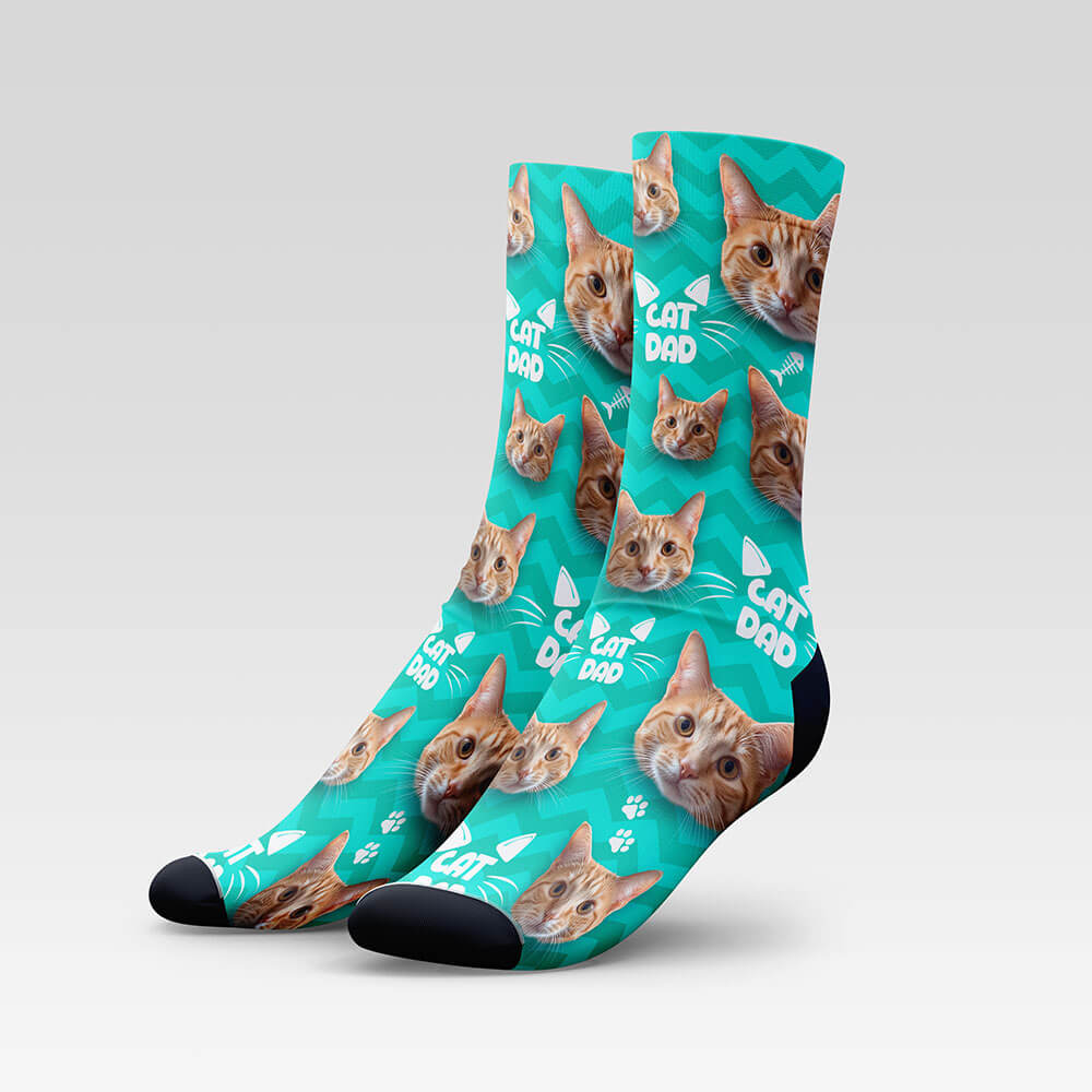Cat Dad Custom Cat Socks With Your Kitty's Face – Lord Of The Pets