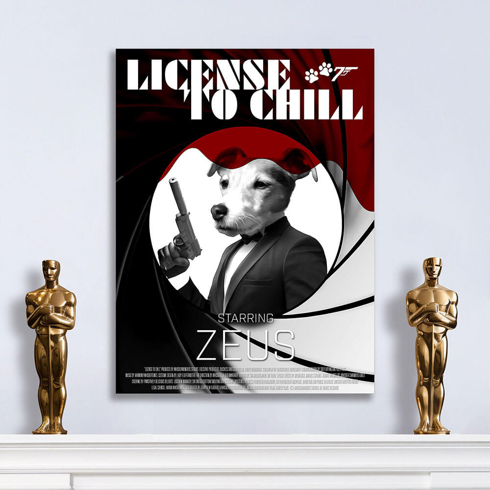 LICENSE TO CHILL Movie Poster - License To Kill Inspired Custom Pet Po ...