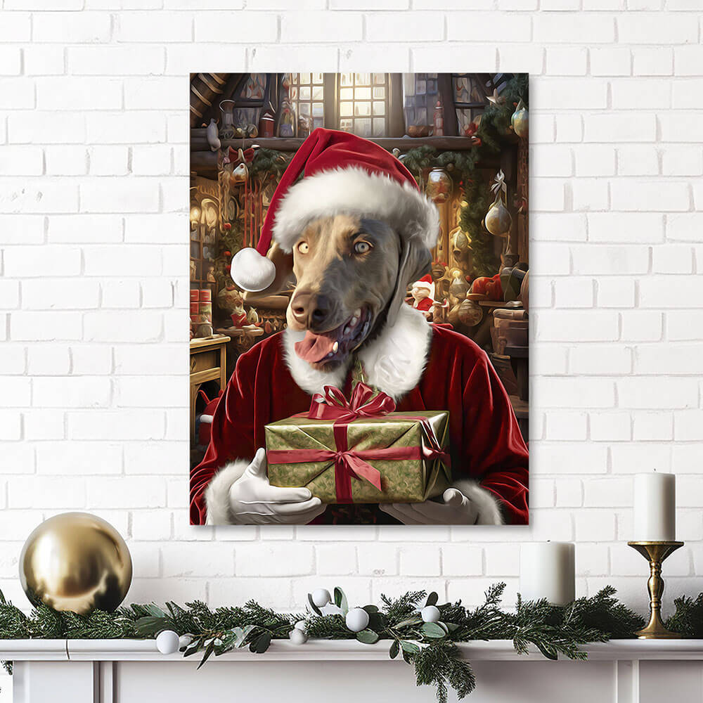 PANTA PAWS - Christmas, Santa & Elf Inspired Custom Pet Portrait Canva ...