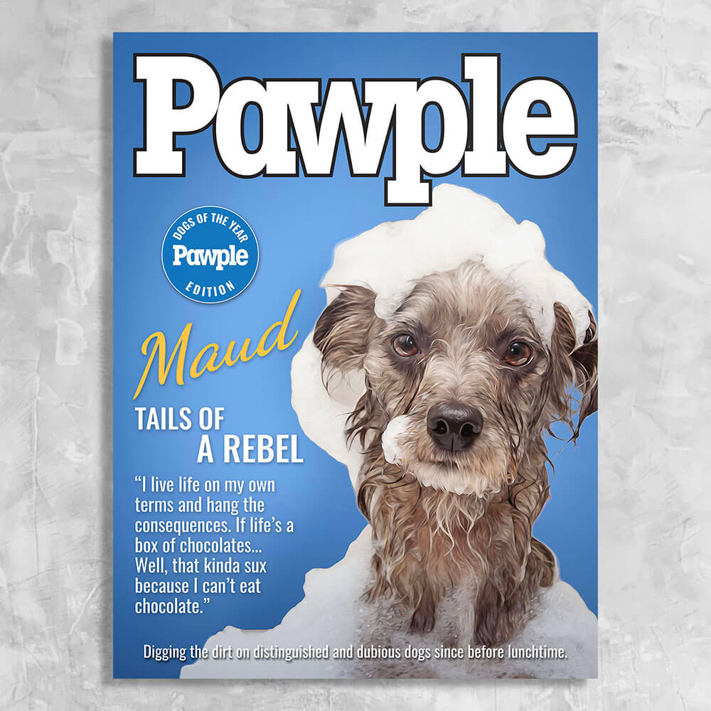 Pawple for Dogs - Personalised Dog Magazine Cover Canvas Print – Lord ...