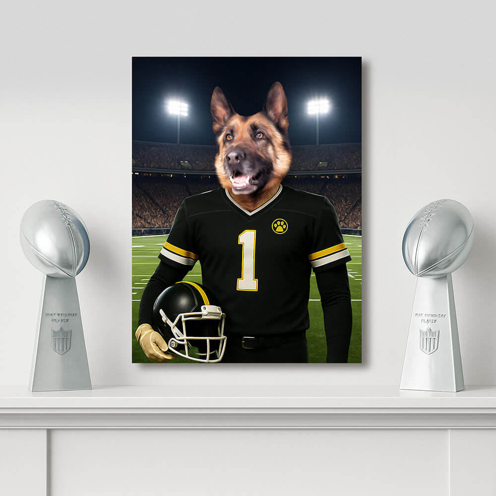 Pittsburgh Steelers Inspired Custom Pet Portrait Canvas – Lord Of The Pets