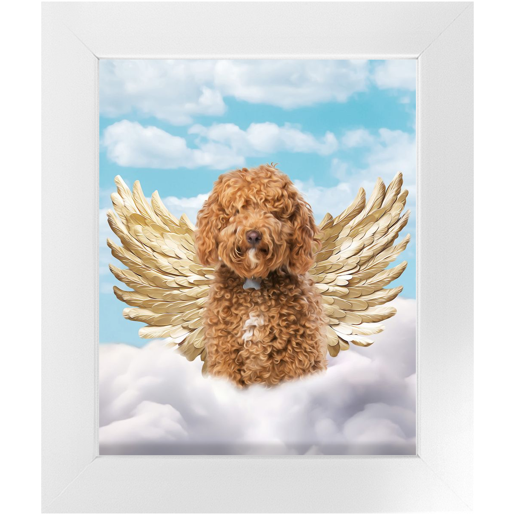 Golden Angel 2 - Heavenly Angels Inspired Custom Pet Portrait Framed S ...