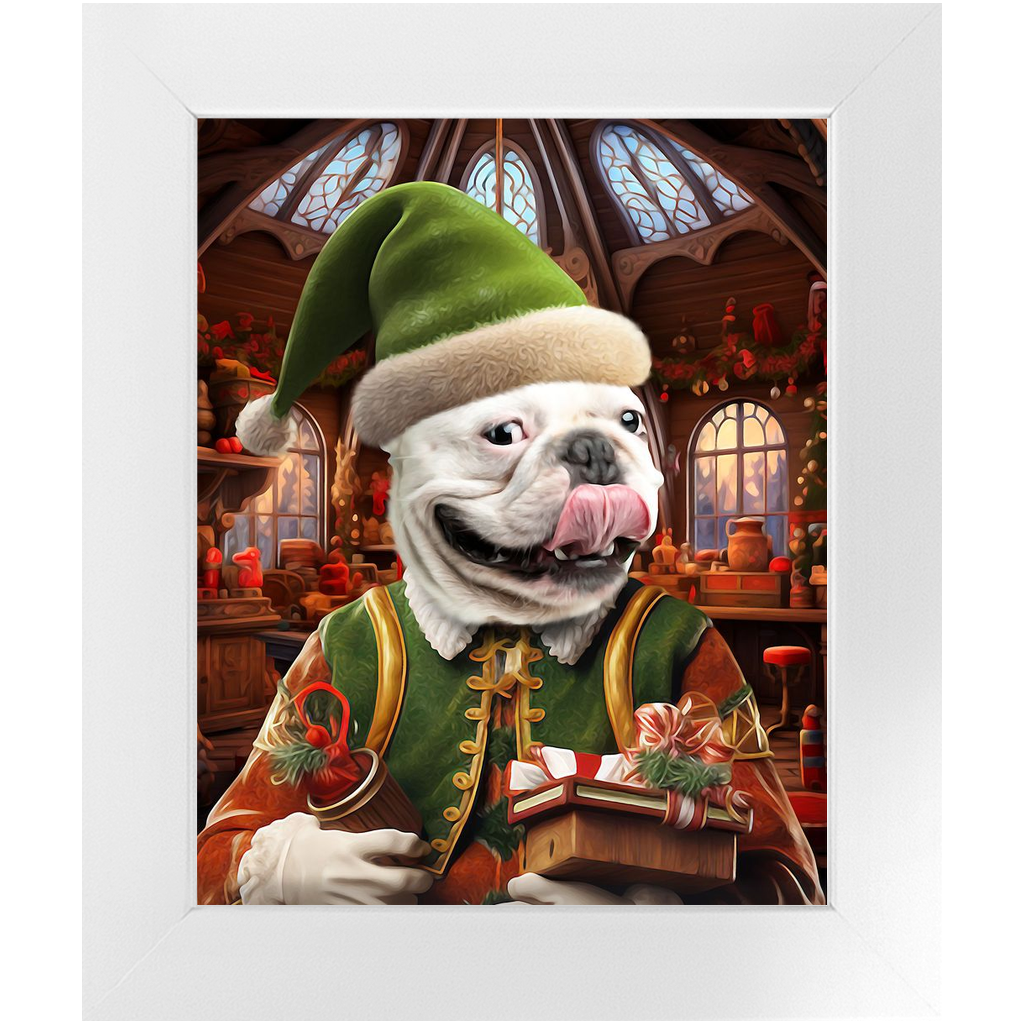 SANTA'S LITTLE HELPER 2 - Christmas Elf Inspired Custom Pet Portrait F ...