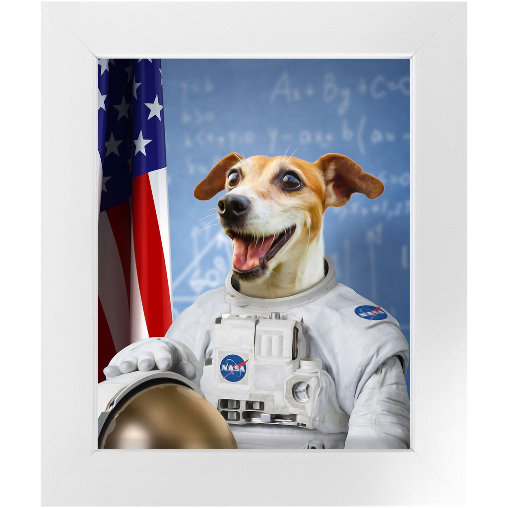 Astrofun - NASA Astronaut Inspired Custom Pet Portrait Framed Satin Pa ...