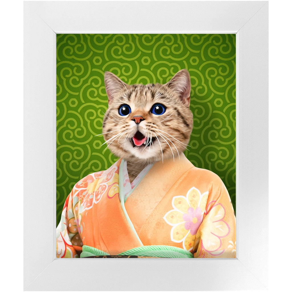 Orenjisan - Japanese Geisha & Kimono Inspired Custom Pet Portrait Fram ...