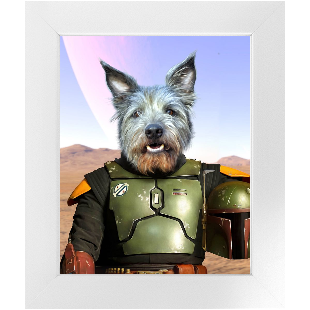 Bob & Fetch- Boba Fett & Star Wars Inspired Custom Pet Portrait Framed ...