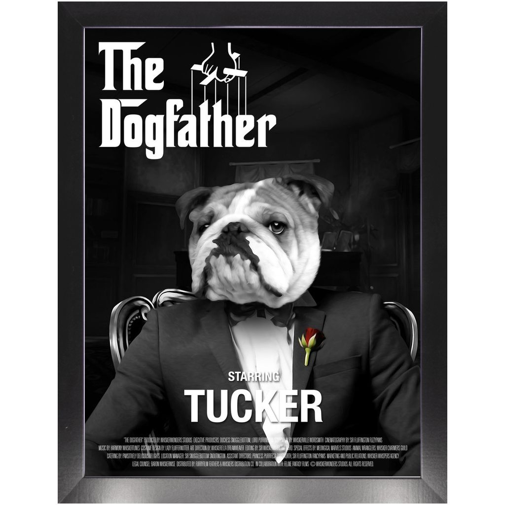 THE DOGFATHER Movie Poster - The Godfather Inspired Custom Pet Portrai ...